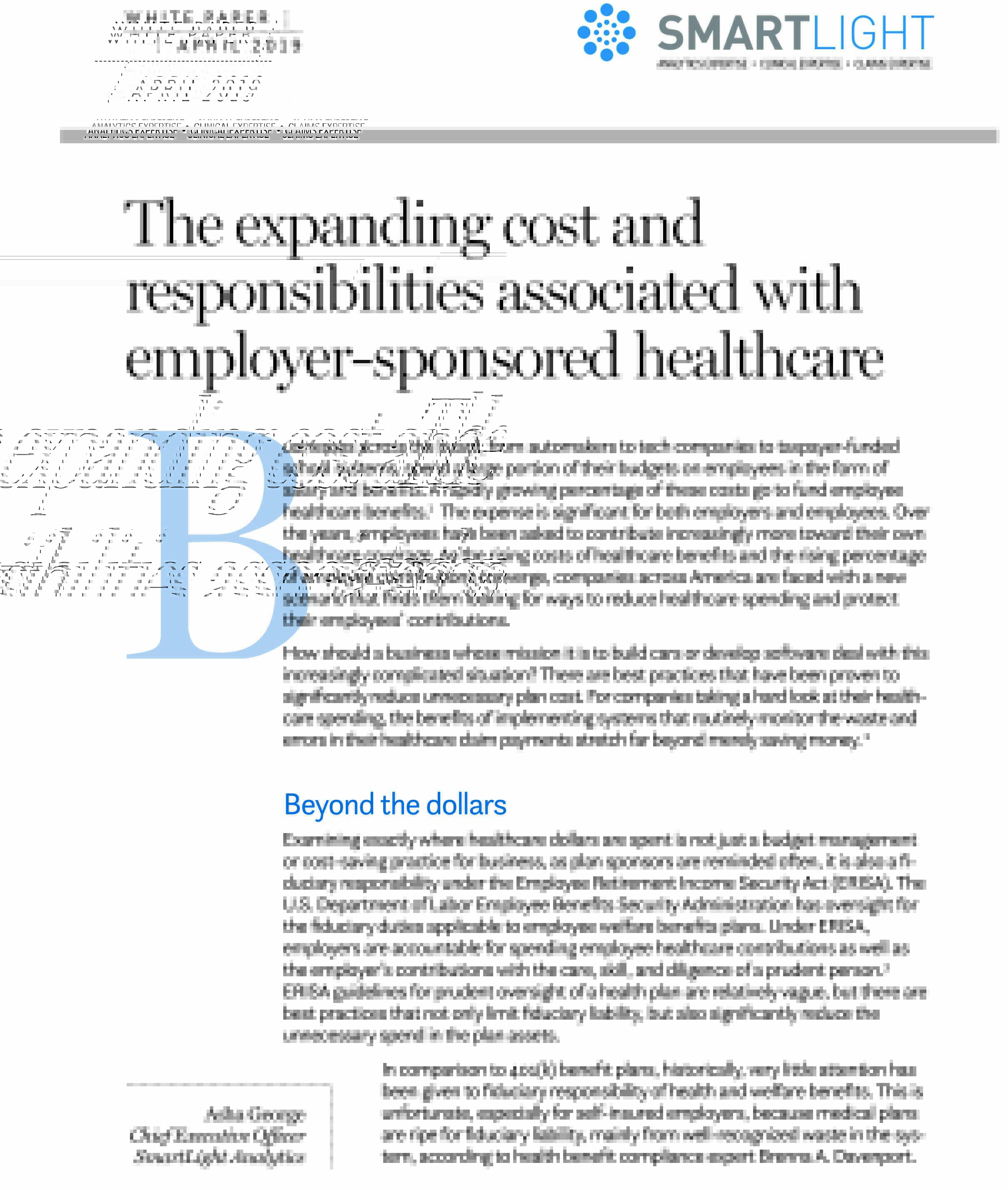 SmartLight Analytics | The Fiduciary Responsibility of Healthcare Plans